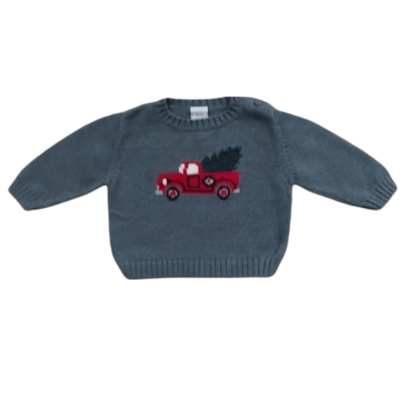 Talbots | Shirts & Tops | Talbots Kids Boys Gray Christmas Tree Red ...